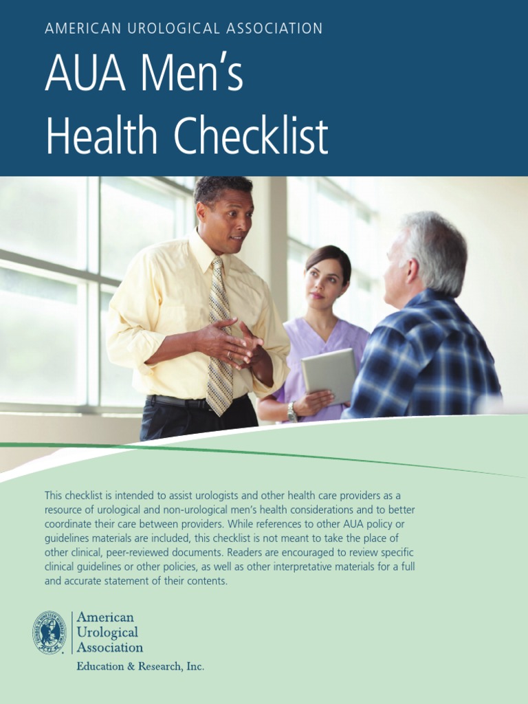 Mens Health Checklist | Preventive Healthcare | Sexually Transmitted ...