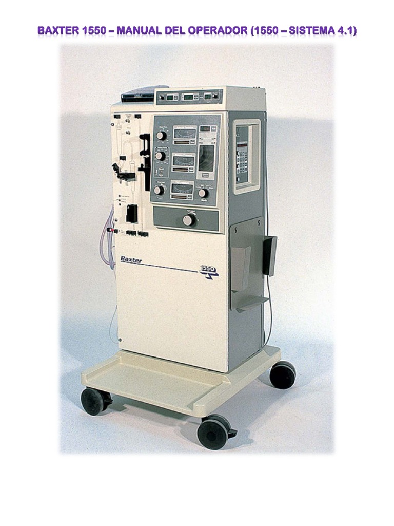 Manual Baxter | PDF | Diálisis | Hemodiálisis