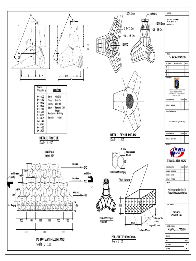 2.KUBUS Beton Berongga (P KELAPA) - Pulau Kelapa | PDF