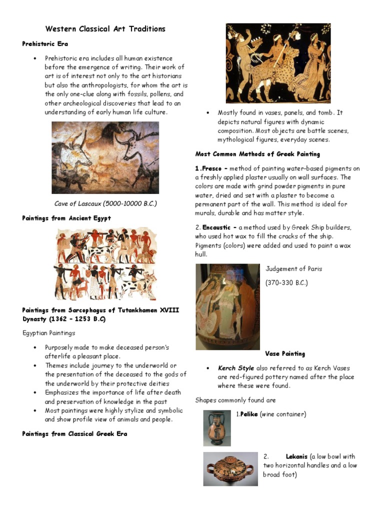 Western Arts Notes | PDF | Paintings | Art Media