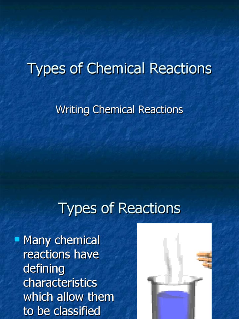Types of Chemical Reactions Explained | PDF | Chemical Reactions ...