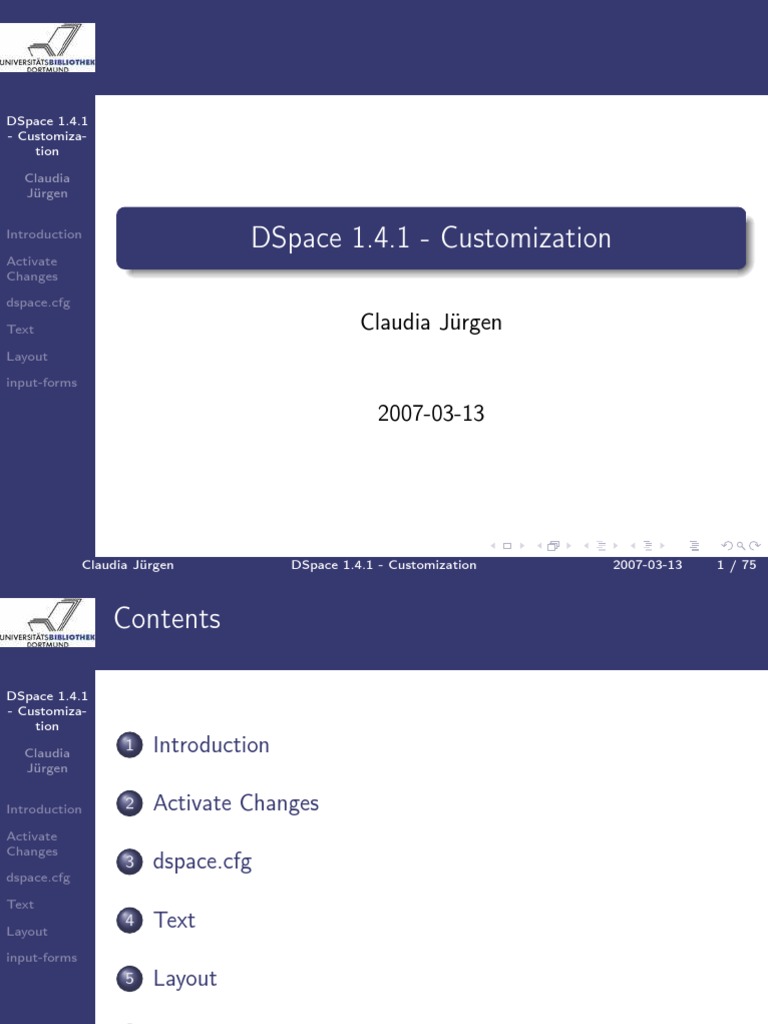 DSpace 1.4.1 Customization Guide | PDF | Java Server Pages | Search ...