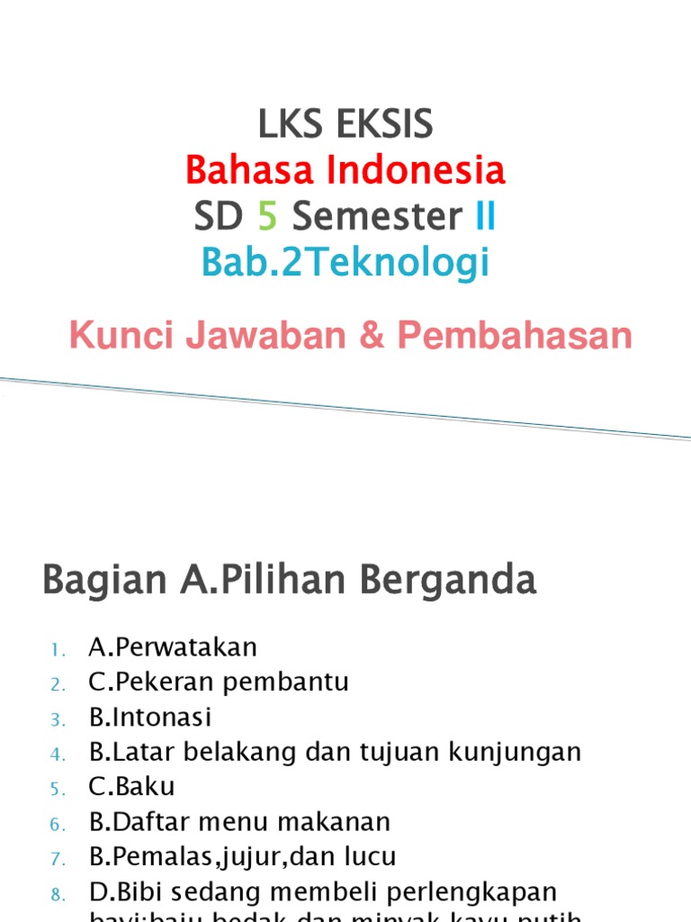 Lks Eksis 5 Bahasa 2 | PDF | Perjalanan | Seni & Disiplin Bahasa