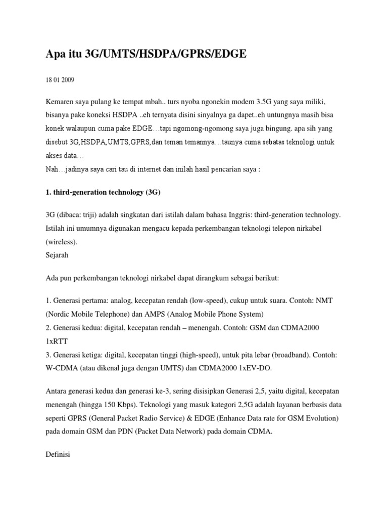 Apa Itu 3G | PDF