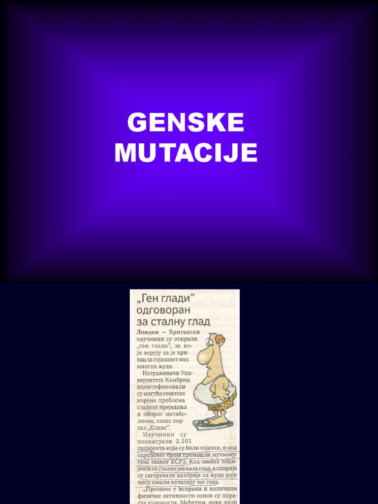 Genske Mutacije | PDF