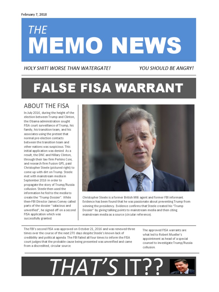 FISA Scandal Summary | PDF | James Comey | Federal Bureau Of Investigation