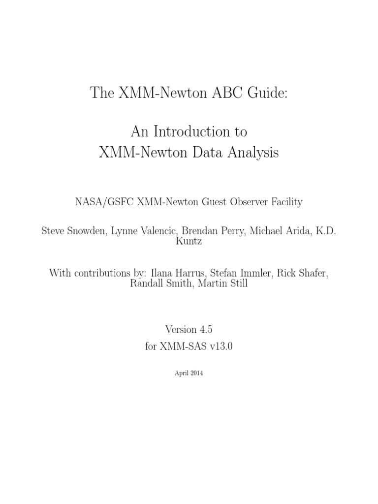 XMM ABC Guide | PDF | Goddard Space Flight Center | Sas (Software)