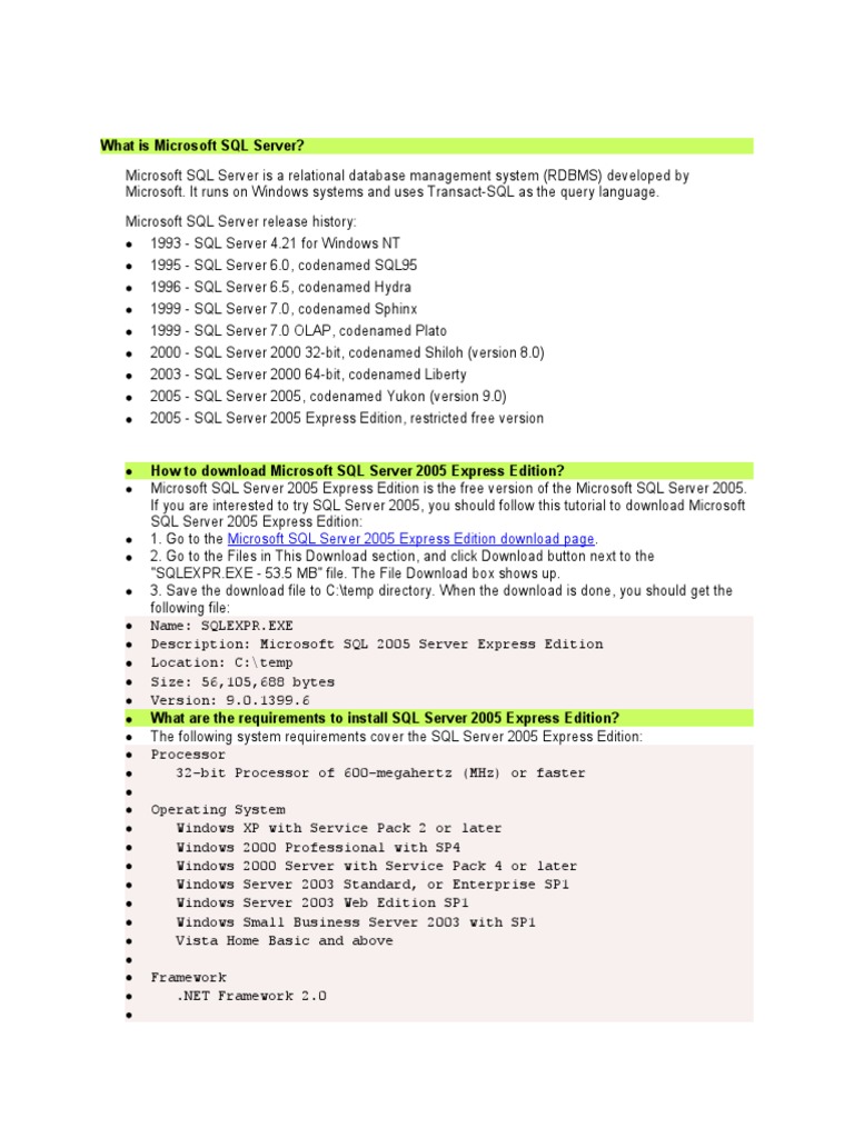 SQL Server Questions | PDF | Databases | Windows Server 2003