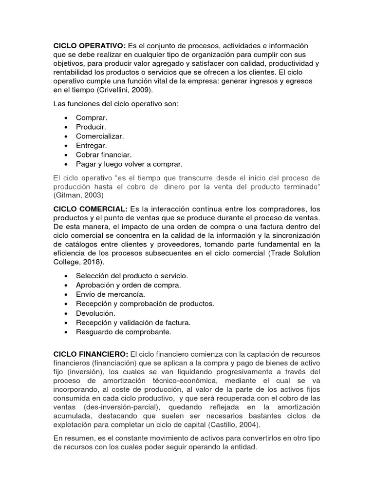 Ciclo Operativo | PDF