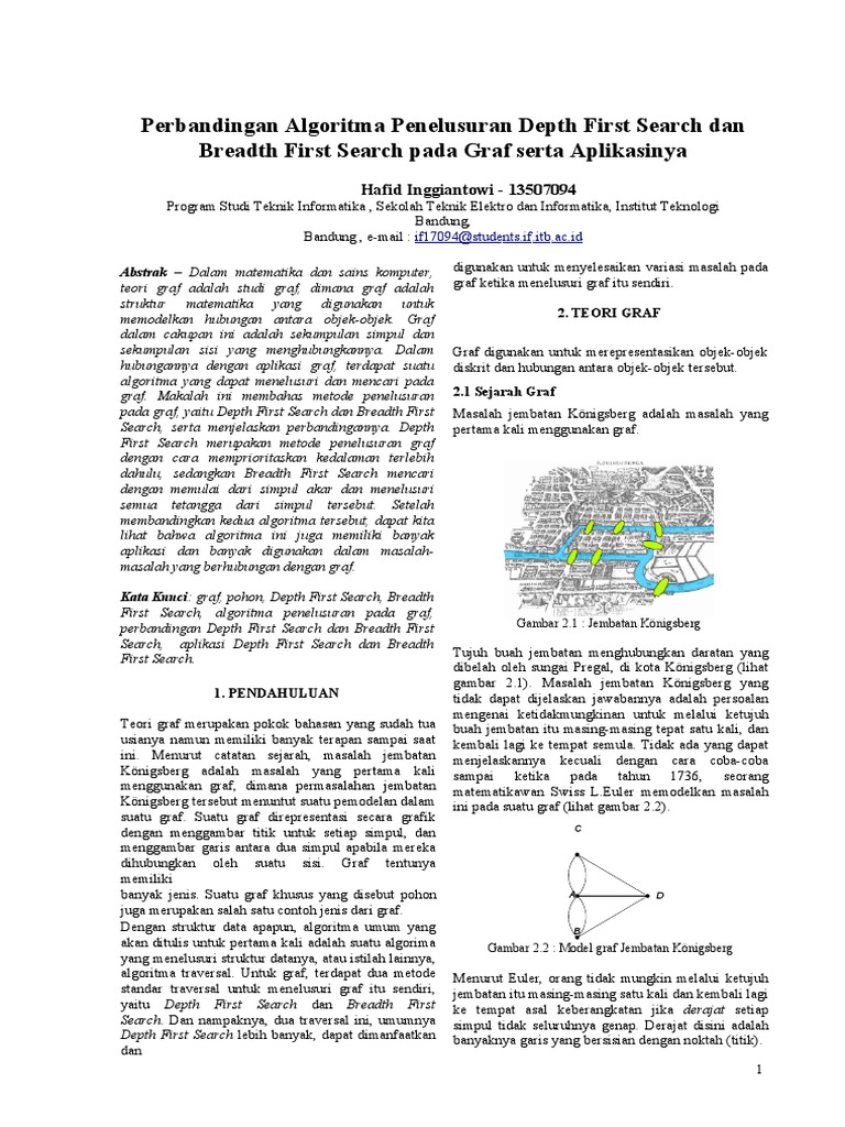 Perbandingan Algoritma Penelusuran Depth First Search Dan Breadth First ... Perbandingan Algoritma Penelusuran Depth First Search Dan Breadth First ...