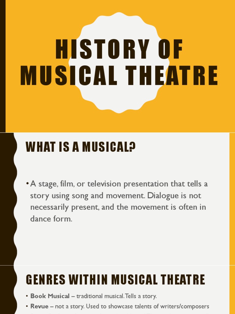 History of Musical Theatre | PDF | Musical Theatre | Opera