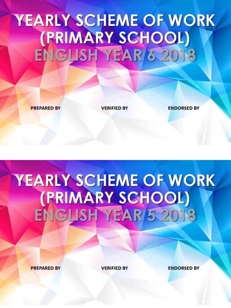 Yearly Scheme of Work (Primary School) | PDF