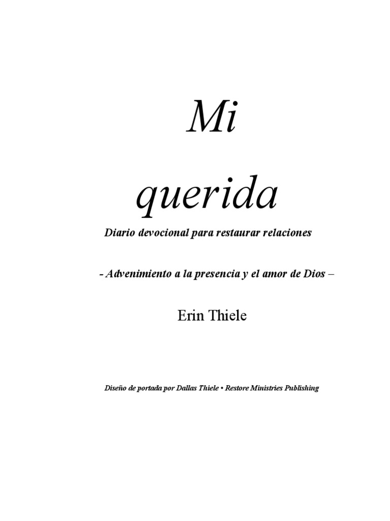 Mi Querida (Devocional) - Erin Thiele PDF | PDF | Salmos | Cristo (título)