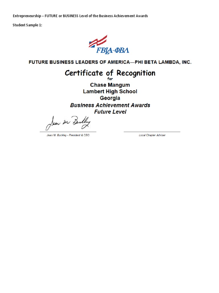 Entrepreneurship Baa Sample 1 | PDF