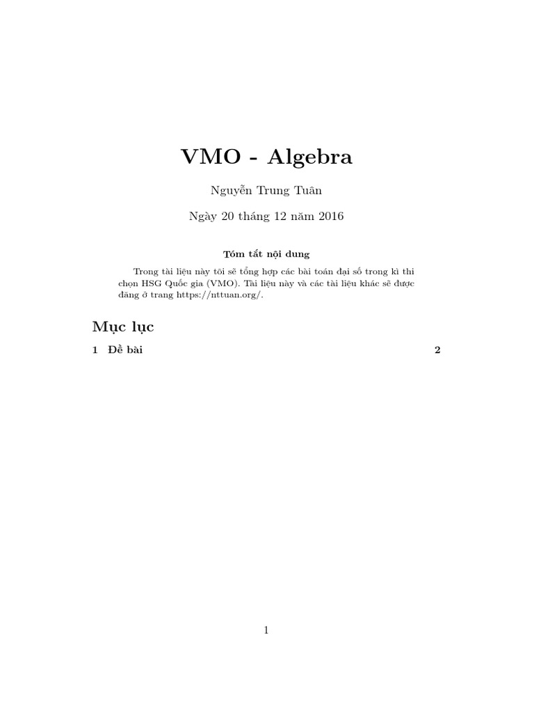 VMO | PDF