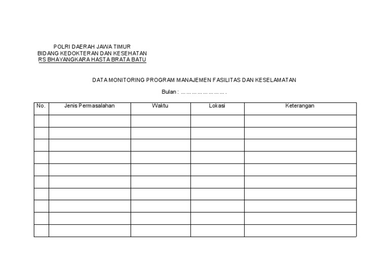 Tabel Monitoring | PDF