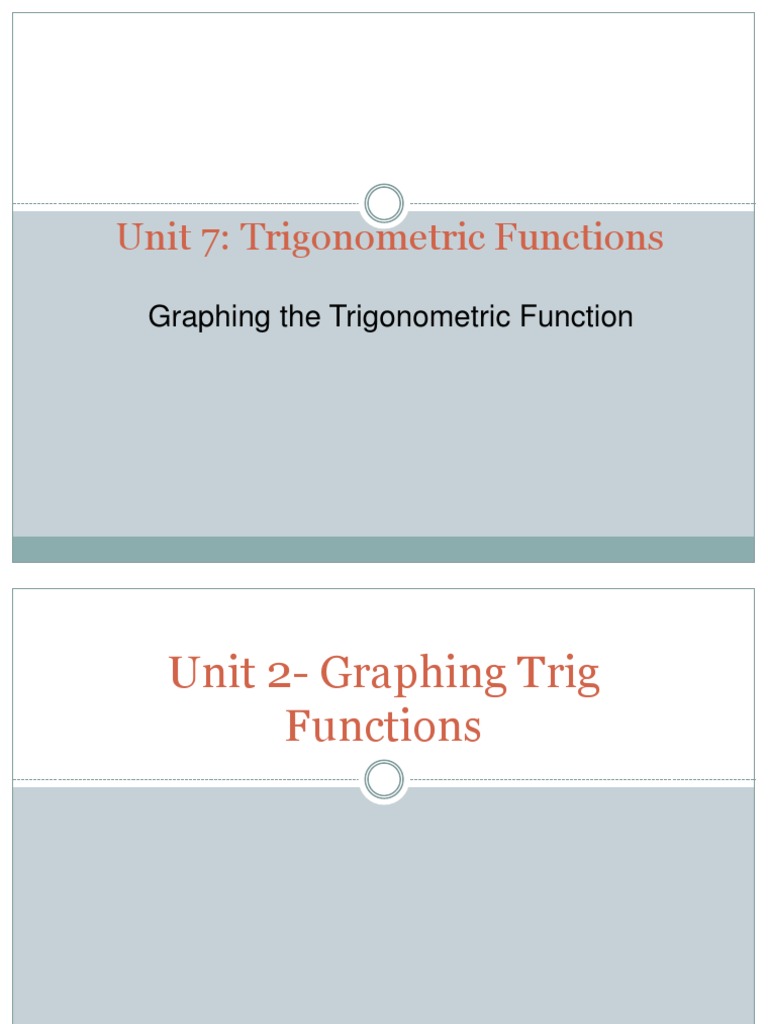 Graphing Trig Functions 1 | Download Free PDF | Trigonometric Functions ...
