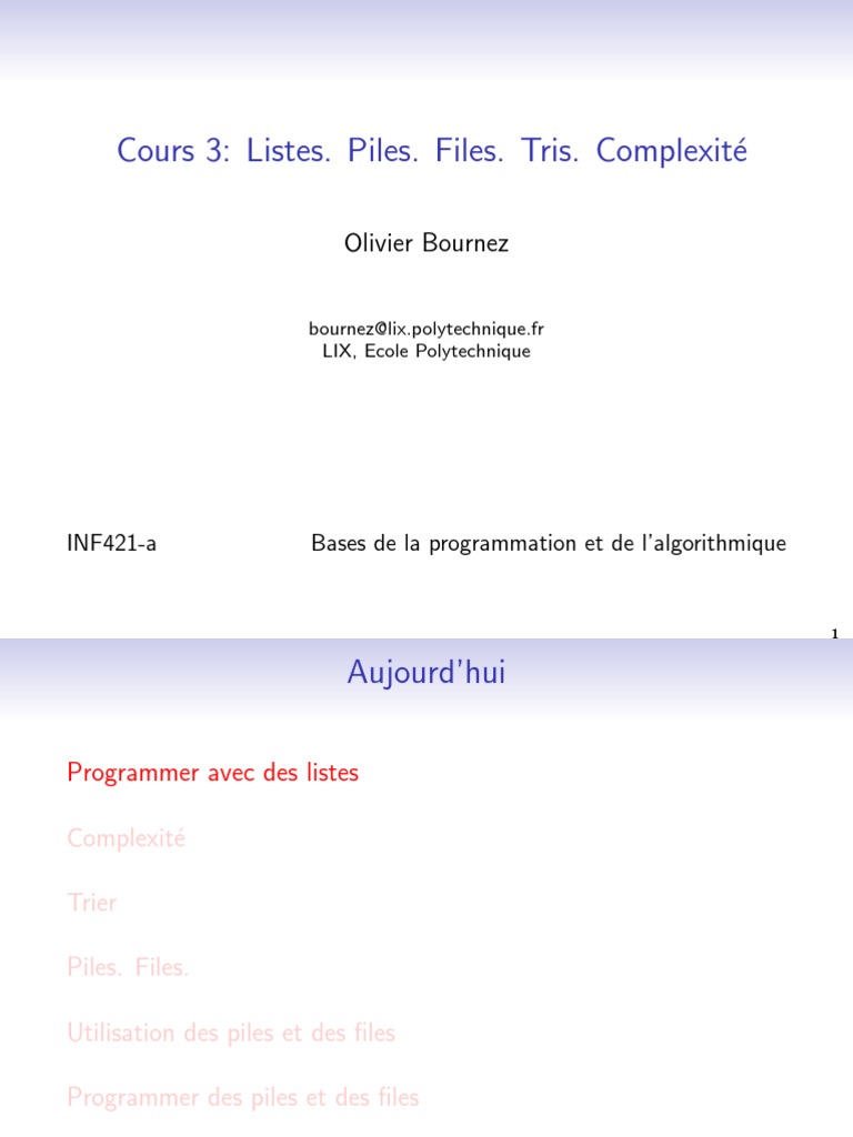 Piles en Java : Concepts et Utilisation | PDF | Complexité temporelle ...