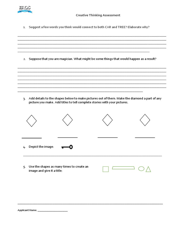 Creative Thinking Assessment Test | PDF | Career & Growth | Computers
