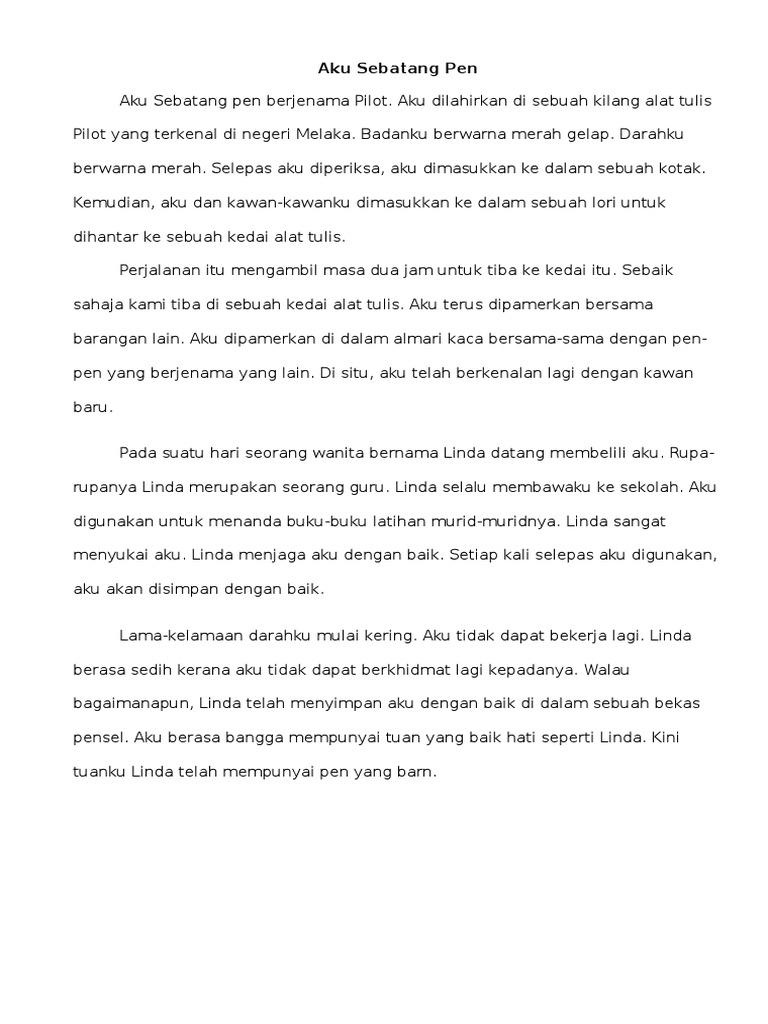 Aku Sebatang Pen Pdf