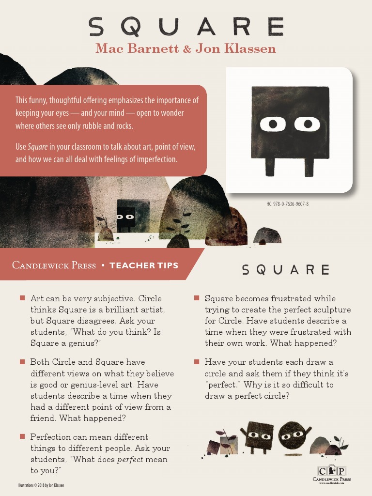 Square by Mac Barnett & Jon Klassen Teacher Tip Card | PDF