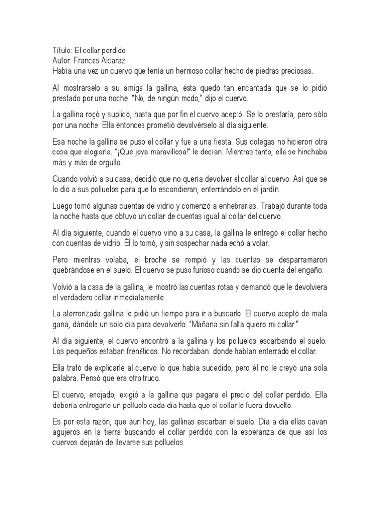 El Collar Perdido | PDF