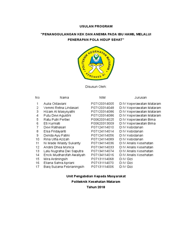 Proposal Program Unggulan Puskesmas Asakota | PDF