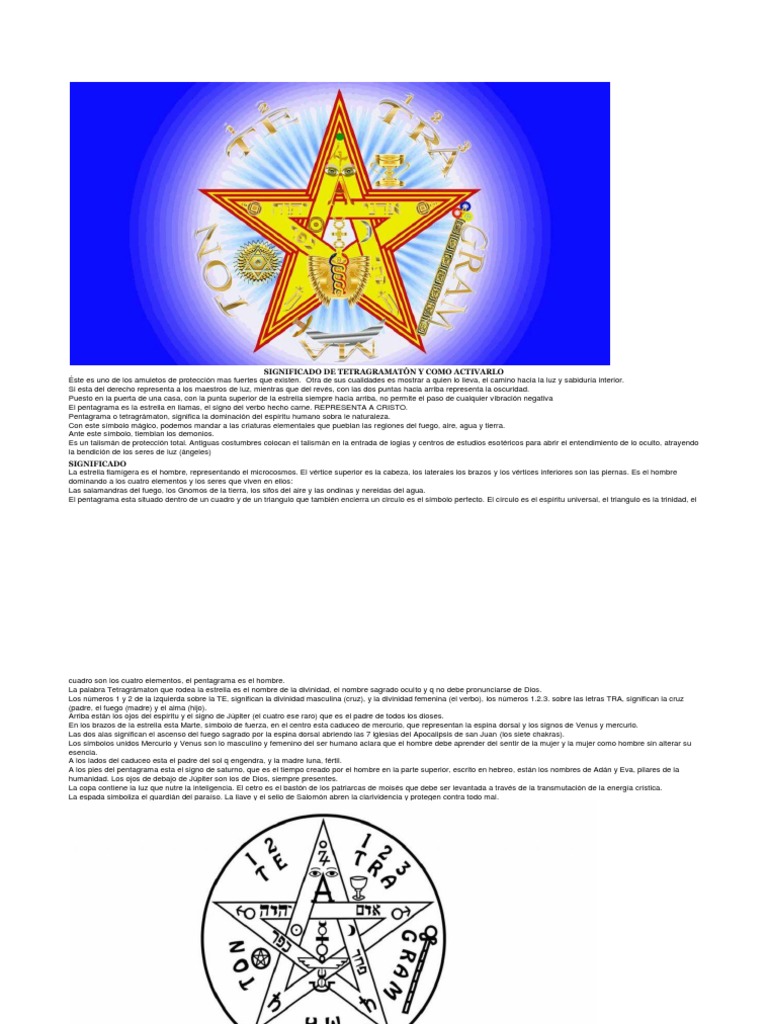 Significado de Tetragramatón y Como Activarlo | PDF | Yahvé | Espíritu