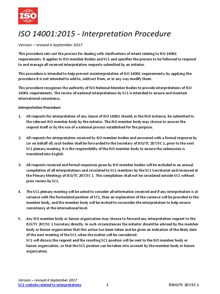 Interpretation Procedure Revised 4 Sept 2017 | PDF | International ...