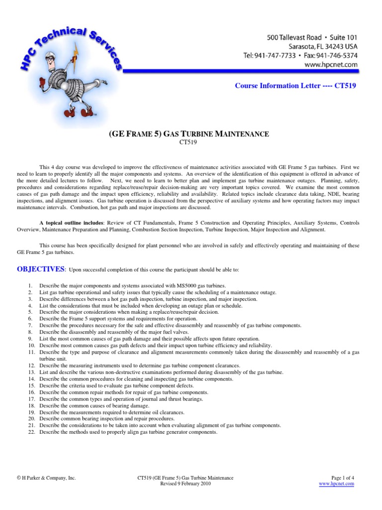 GE Frame 5 Gas Turbine Maintenance | PDF | Gas Turbine | Power Station
