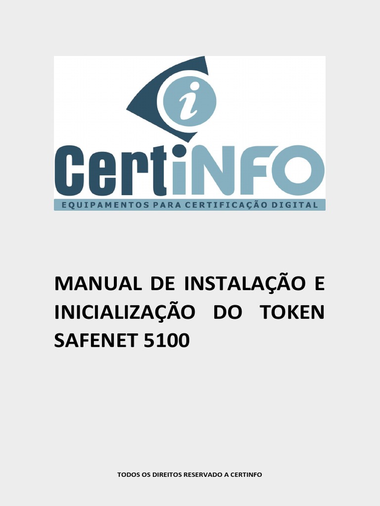 Instalação do Token Safenet 5100 | PDF | Microsoft Windows ...