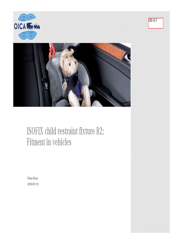 ISOFIX child restraint fixture R2: Fitment in vehicles: Fügen Sie hier ...