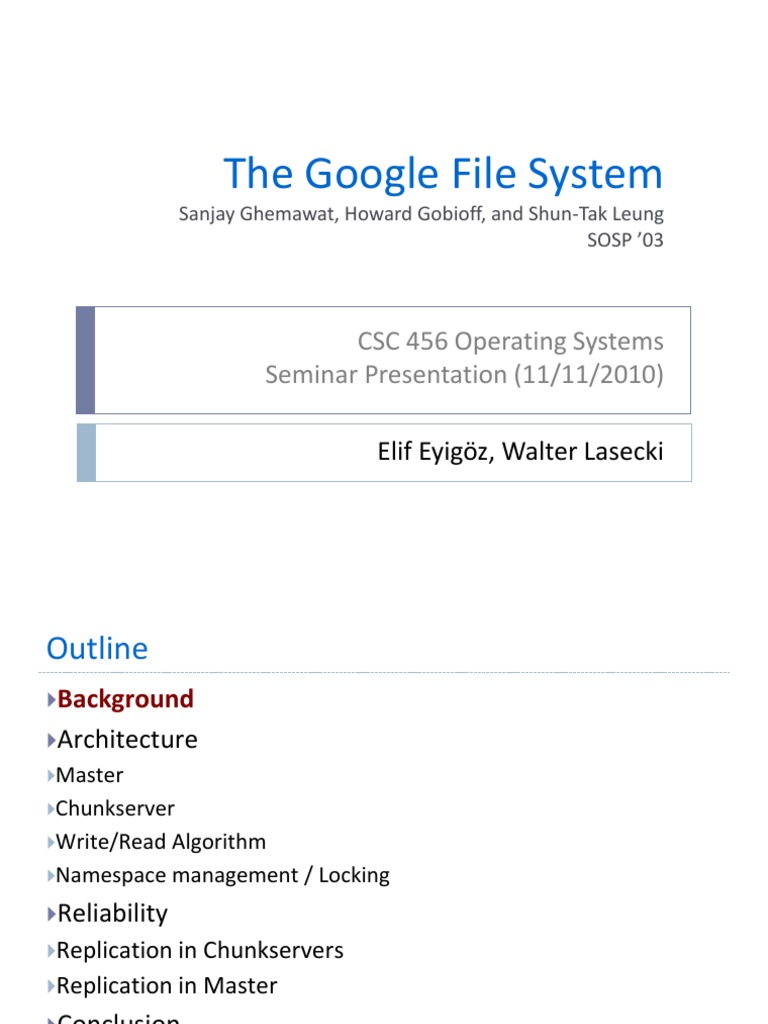 Google Fs | PDF | Cache (Computing) | File System