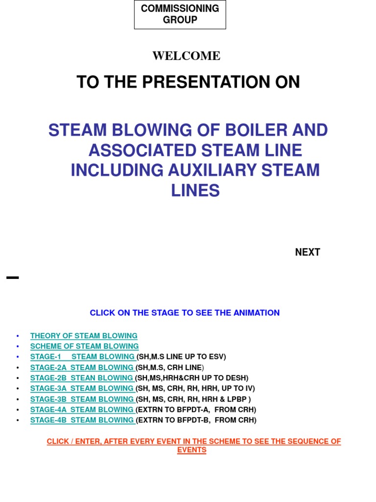 Steam Blowing Procedure Overview | PDF | Steam | Boiler
