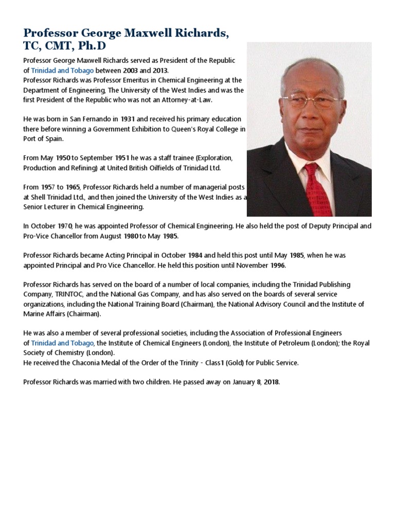 Professor George Maxwell Richards | PDF