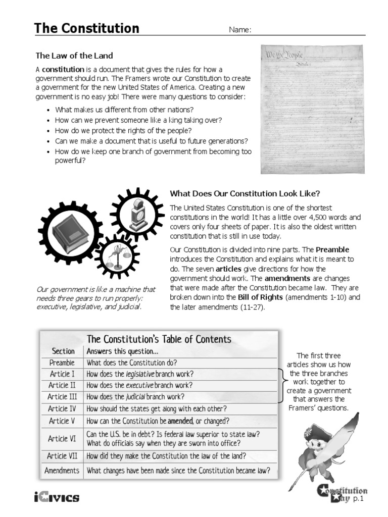 The Constitution | PDF | United States Constitution | Article Three Of ...