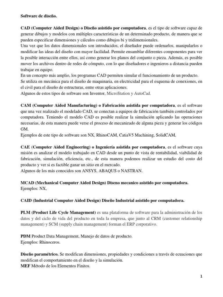 Software de Diseño MCAD | PDF | Método de elementos finitos | Diseño