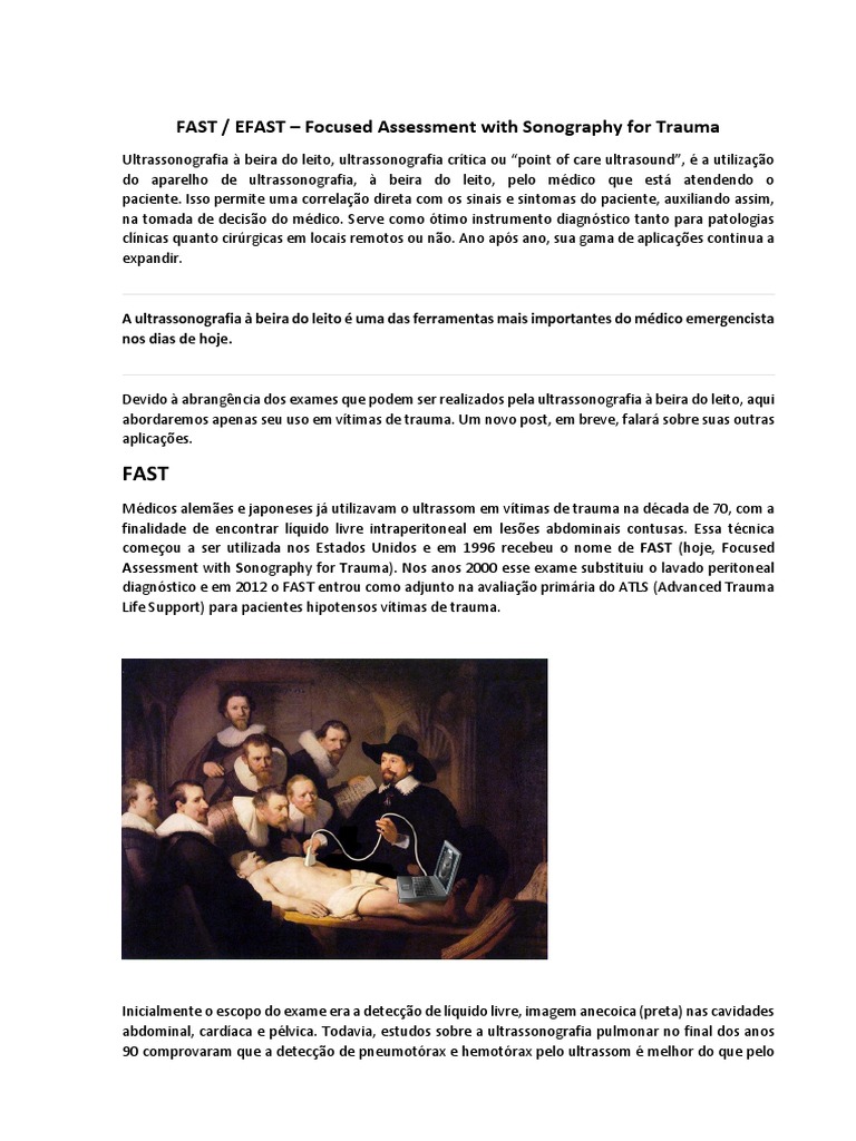 Fast | PDF | Pulmão | Ultrassom médico