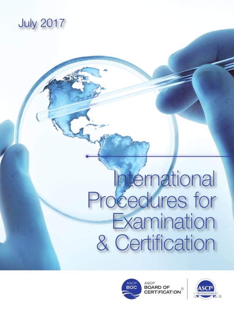 Ascp International Procedures Book | Professional Certification ...