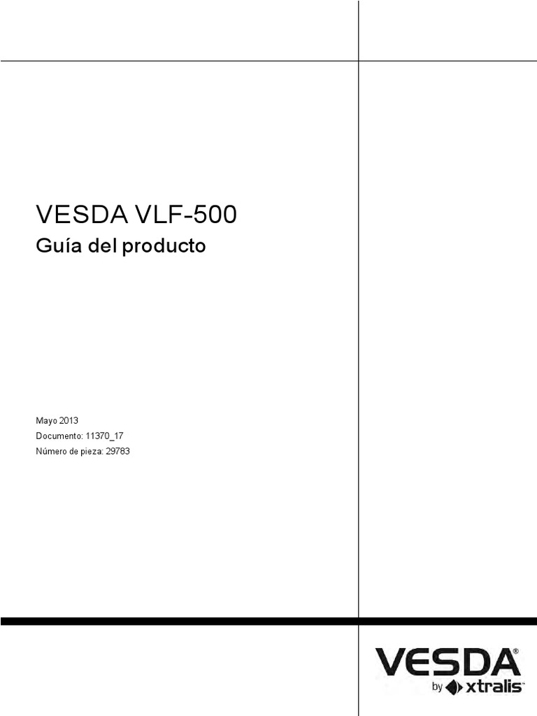 Vesda VLF 500 | PDF | Producto (Negocio) | Propiedad intelectual