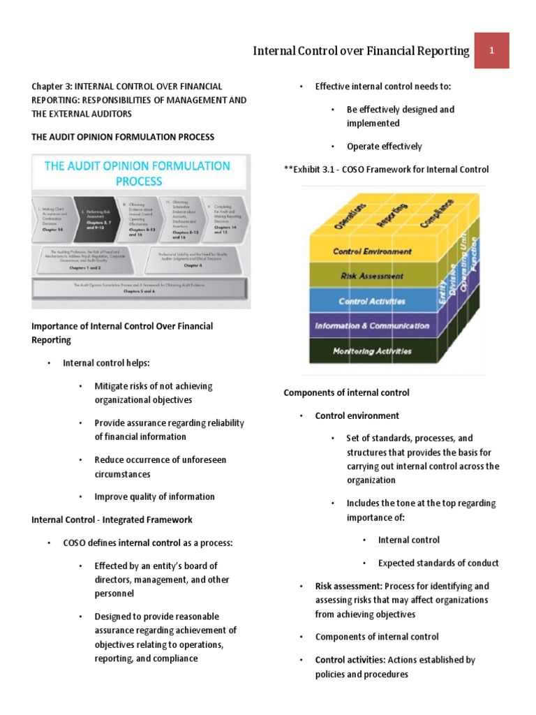 Internal Control Over Financial Reporting: The Audit Opinion ...