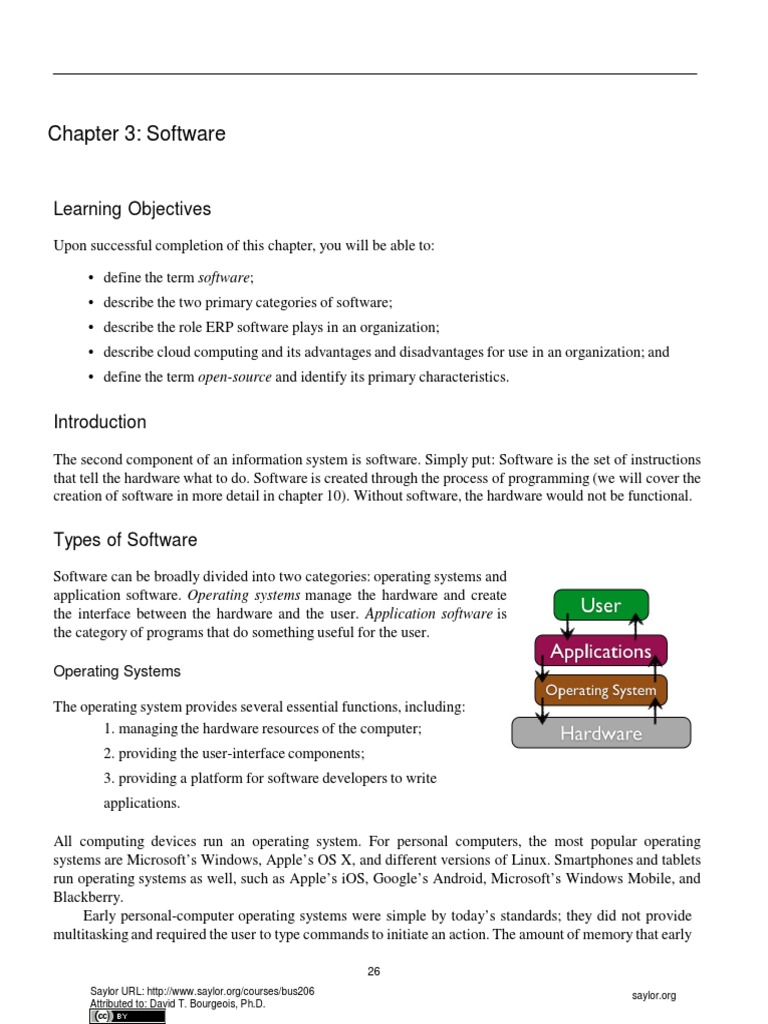 Chapter 3: Software: Learning Objectives | PDF | Operating System | Cloud Computing