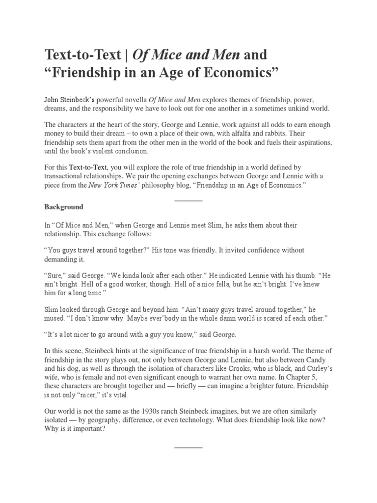 Text To Text OMAM | PDF | Friendship