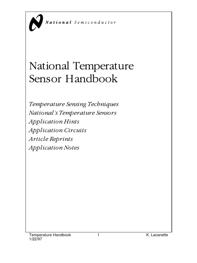 National Temperature Sensor Handbook | PDF | Thermocouple | Electrical ...