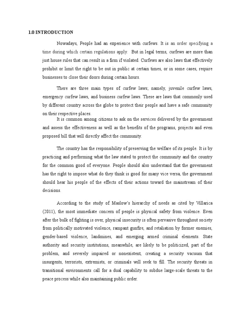 Curfew Thesis 2 | PDF | Survey Methodology | Quantitative Research