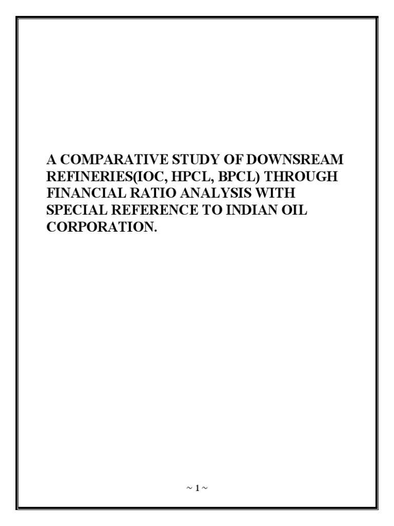 Ioc Project | PDF | Working Capital | Investing