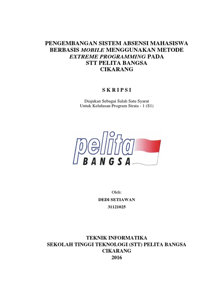 Skripsi Dedi Setiawan 31121025 - Final | PDF | Komputer