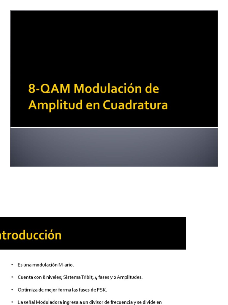 8-QAM Modulación de Amplitud en Cuadratura | PDF | Protocolos de capa ...