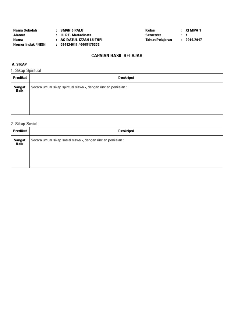 E-Rapor SMA PDF | PDF