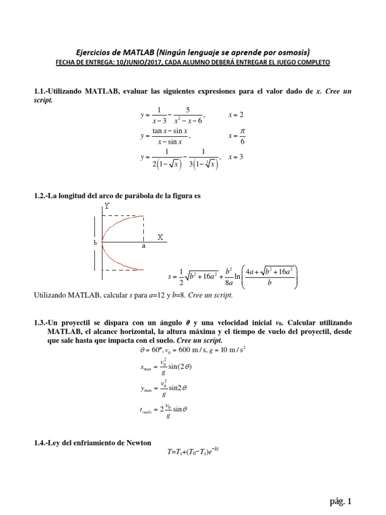 Ejercicios de Examen MATLAB 25 MAYO 2017 | PDF | Pi | Matriz (Matemáticas)